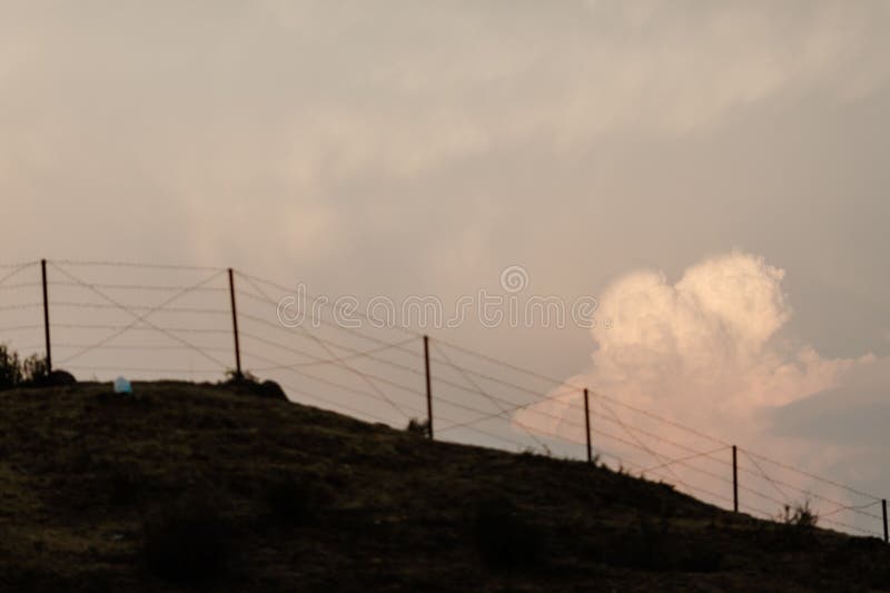 Dreamy Landscape Featuring a Horizon of Fluffy White Clouds in a Sky ...