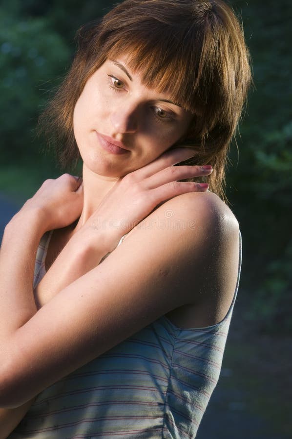 Dreamy look downwards stock image. Image of clean, natural - 21651511