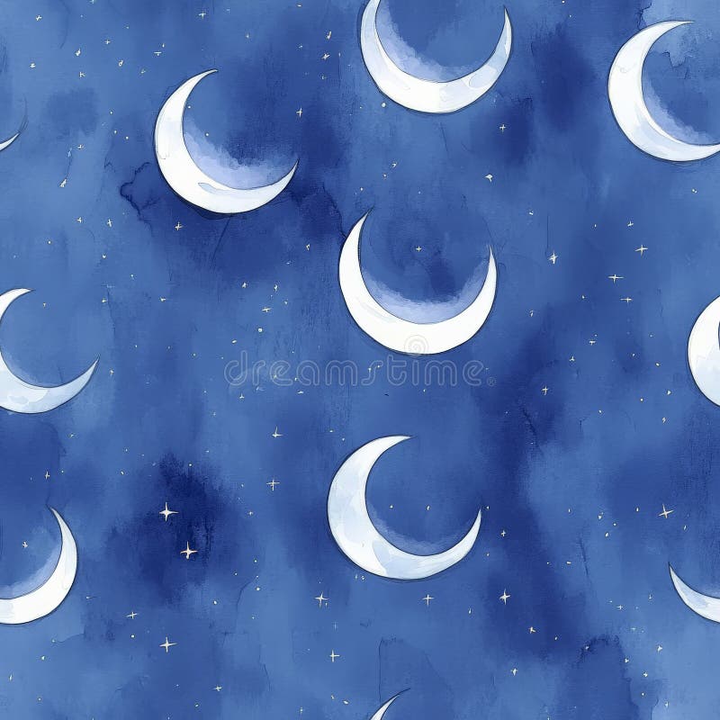 A Dreamy Moon Phase Pattern, Where Crescent and Full Circles Represent ...