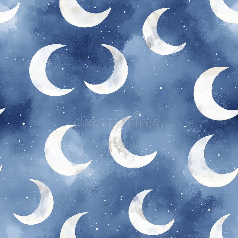 A Dreamy Moon Phase Pattern, Where Crescent and Full Circles Represent ...