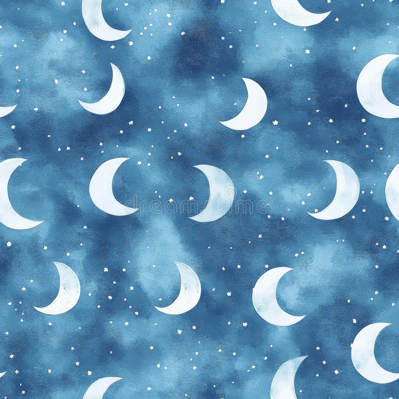 A Dreamy Moon Phase Pattern, Where Crescent and Full Circles Represent ...