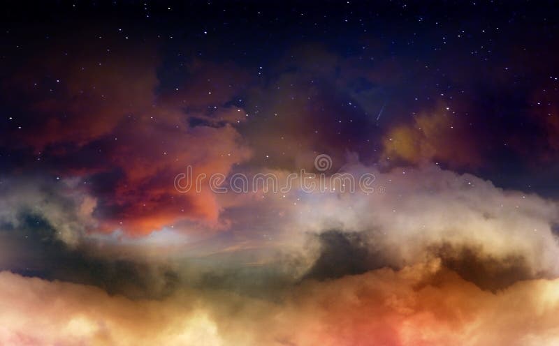 Dreamy night sky stock image. Image of atmosphere, space - 45933189