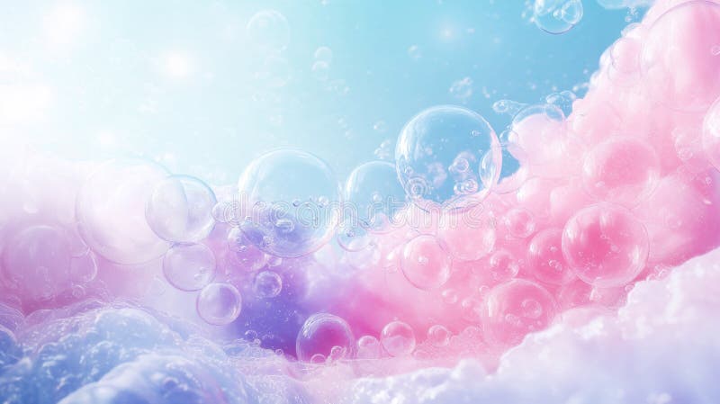 Dreamy Pastel Bubbles Float in Soft, Colorful Background. Ai Generative ...