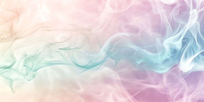 Dreamy Pastel-Colored Smoke Texture with Soft Swirls Stock Illustration ...