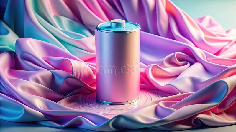 Dreamy Pastel Gradient Battery with Floating 3D Objects a HighContrast ...
