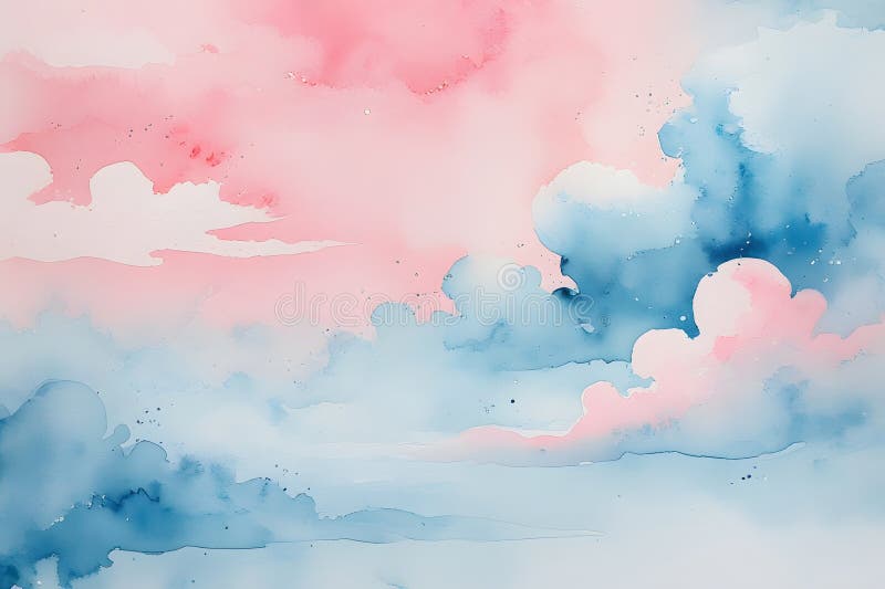Dreamy Pastel Watercolor Background for Calm Designs Stock Illustration ...