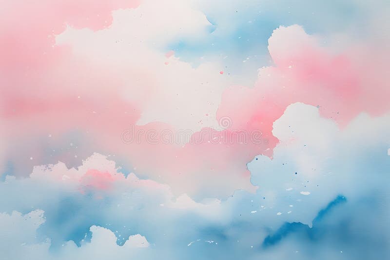 Dreamy Pastel Watercolor Background for Calm Designs Stock Illustration ...