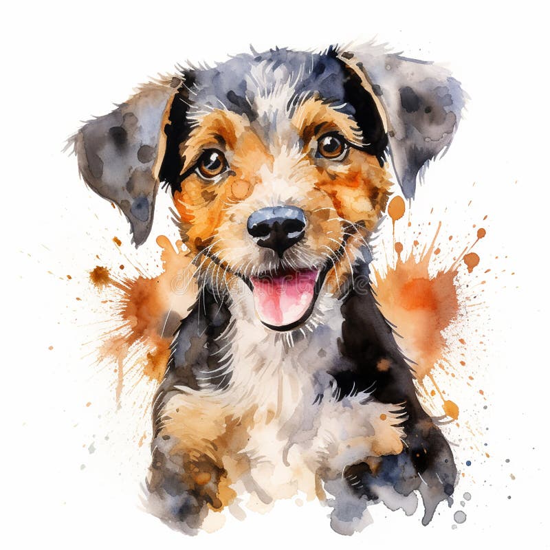 Dreamy Pet Artwork on a White Backdrop Stock Vector - Illustration of ...