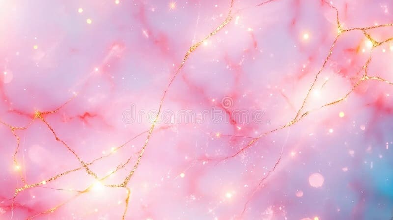 Dreamy Pink and Gold Marble Texture with Sparkling Highlights Stock ...