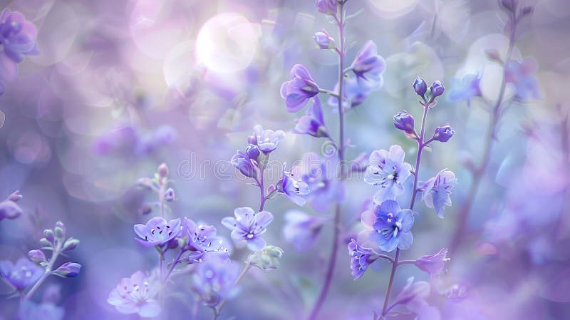Dreamy Purple Flowers Bokeh Background, Floral Springtime Backdrop ...