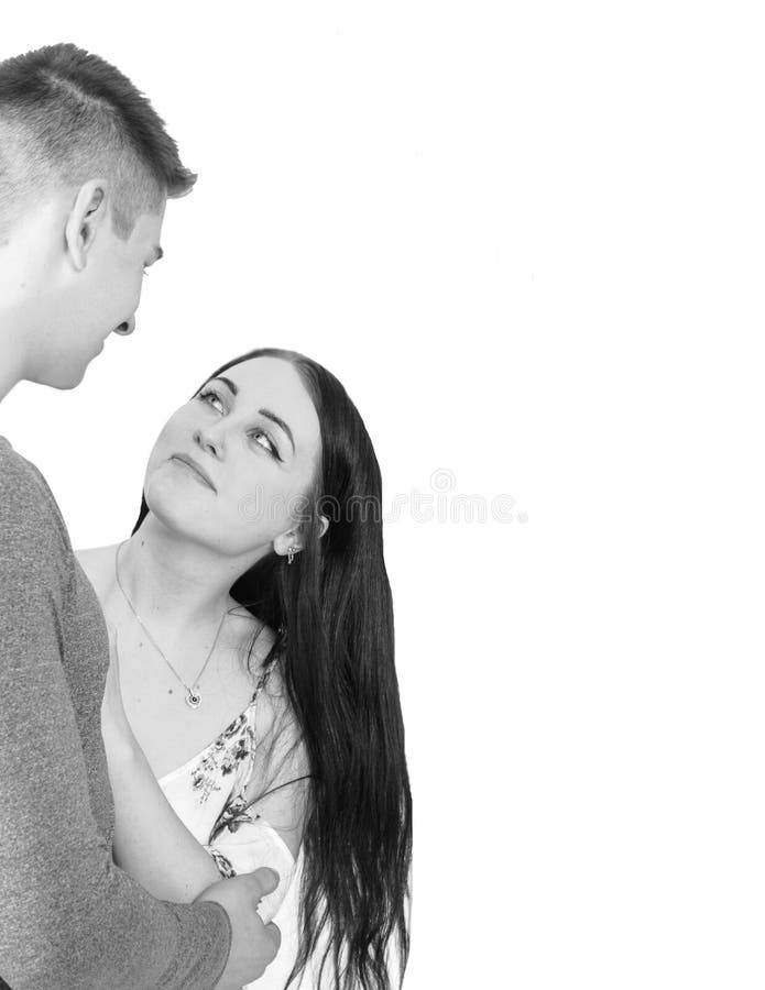 Dreamy Image Of Couple Embracing With Engagement Ring On Left Hand ...