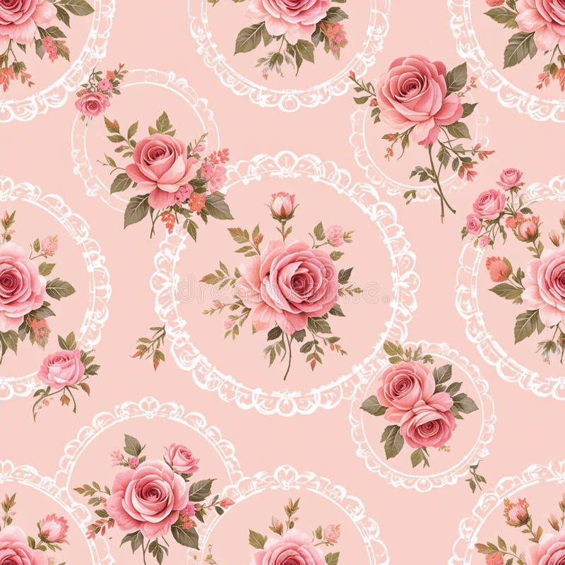 Dreamy Seamless Floral Pattern, Soft Pink Pastel Background, Elegant ...