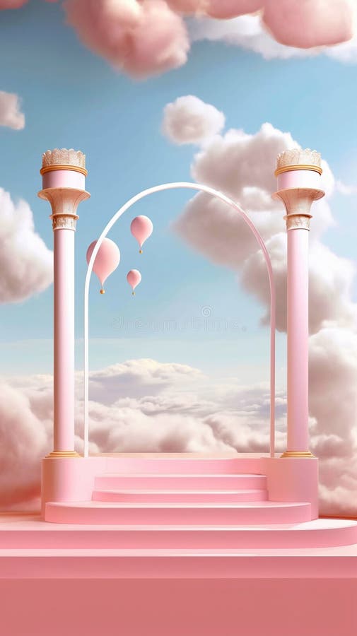 The Dreamy Sky Podium Display: Elevated Presentation Platform with ...