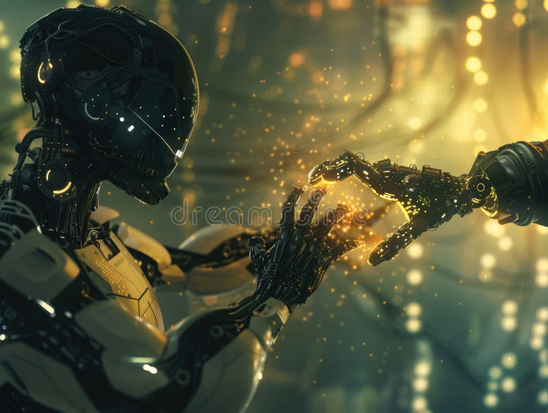 A dreamy style robot stock illustration. Illustration of machine ...