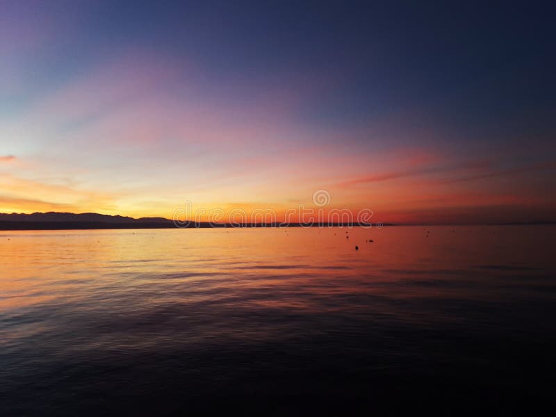 Dreamy Summer Sunset stock image. Image of afterglow - 253577901