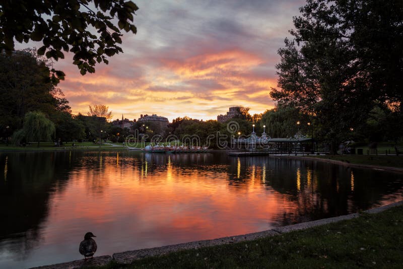 A Dreamy Sunset in Boston stock photo. Image of ancient - 178735710