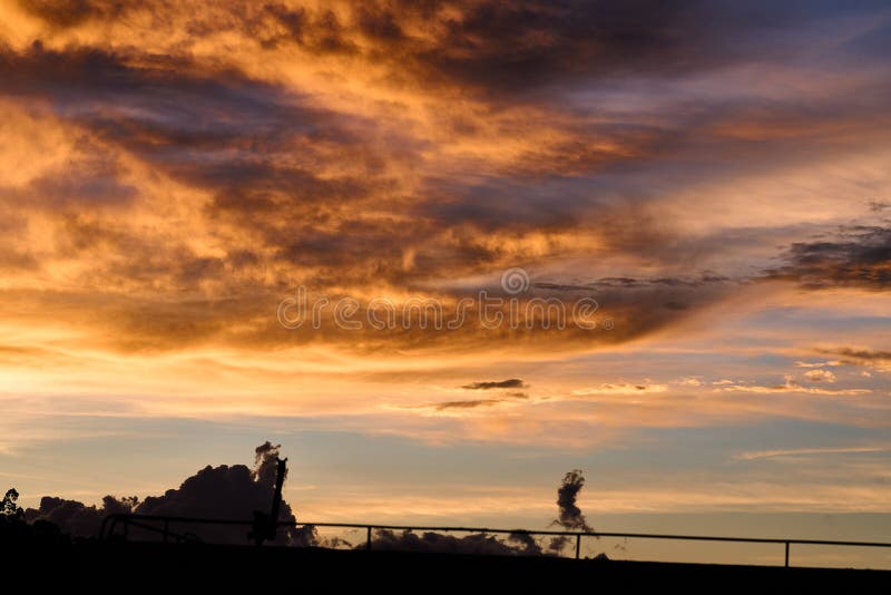 Dreamy Sunset and Sunset Scenery Stock Photo - Image of scenery ...