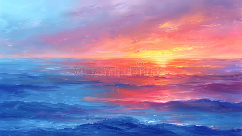 Dreamy Sunset Sky Calm Calm Sunrise Summer Mood is Relaxed Stock Image ...