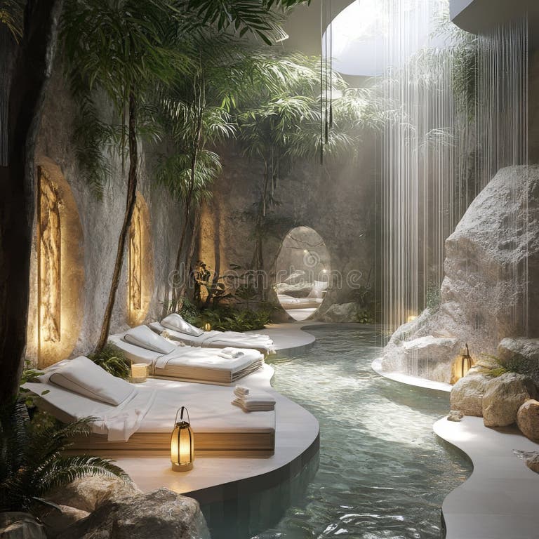 Dreamy and Surreal Spa Environment for Ultimate Tranquility. Stock ...