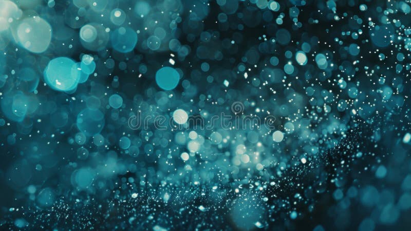 Dreamy Teal Bokeh Background: Abstract Light Sparkles, Festive Overlay ...