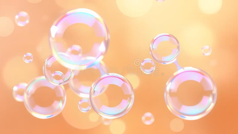 Dreamy Transparent Bubble Wallpaper Background in Warm Golden Tones ...