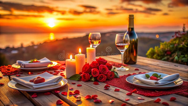 A Dreamy Valentines Day Dinner an Aerial Perspective on Romantic Table ...