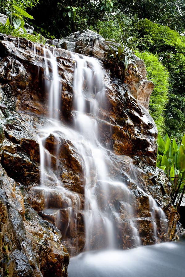 Dreamy Waterfall in the Forest Stock Photo - Image of cliffs, peace ...