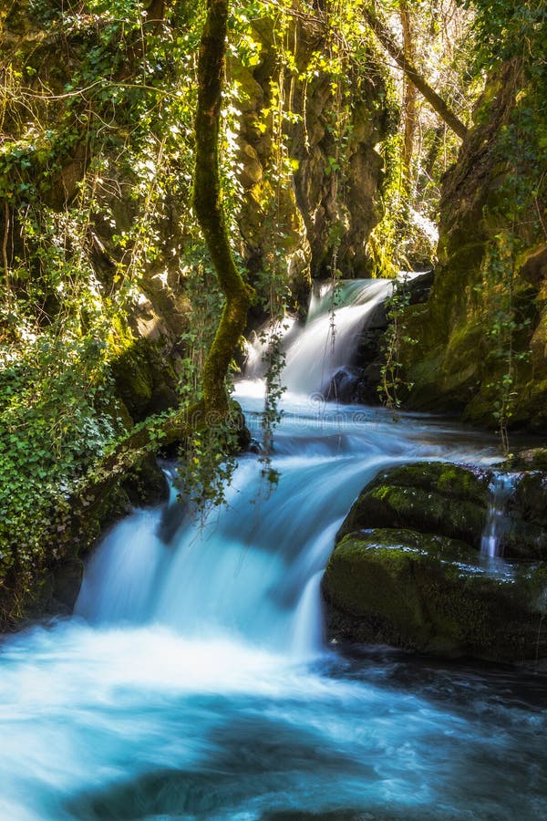 Dreamy waterfall stock image. Image of valley, current - 39852975