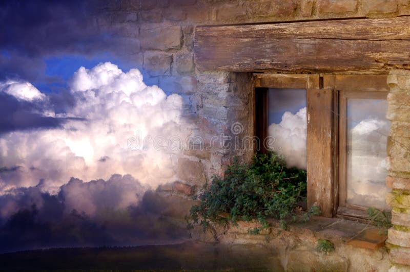 Dreamy window stock image. Image of landscape, reflections - 42872593