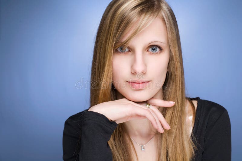 Dreamy Young Blond Woman Stock Image Image Of Happy 23833791