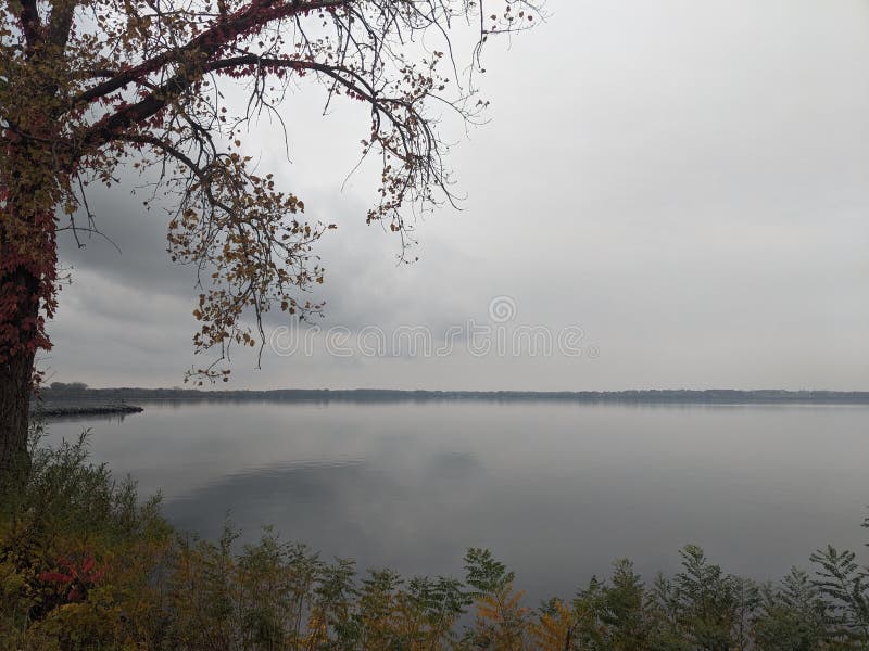 Dreary day on Seneca Lake stock image. Image of fall - 170147735