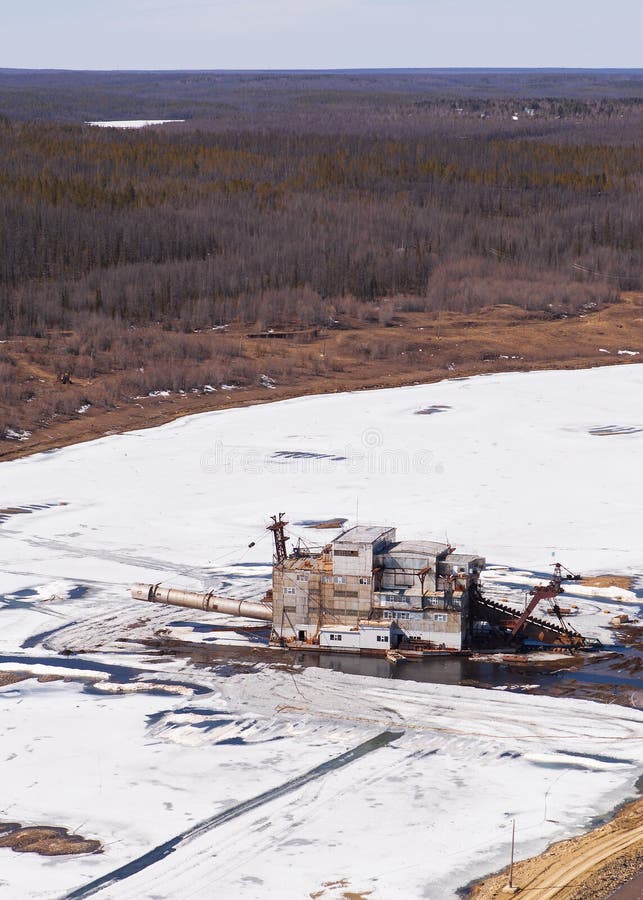 Alaska Gold Mine Dredge stock photo. Image of mining - 19698500