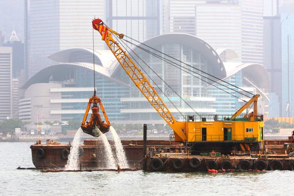 Dredger stock photo. Image of dredging, iron, excavator - 21020120