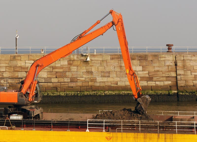 Dredger at Work in Whitby, North Yorkshire Editorial Stock Photo ...