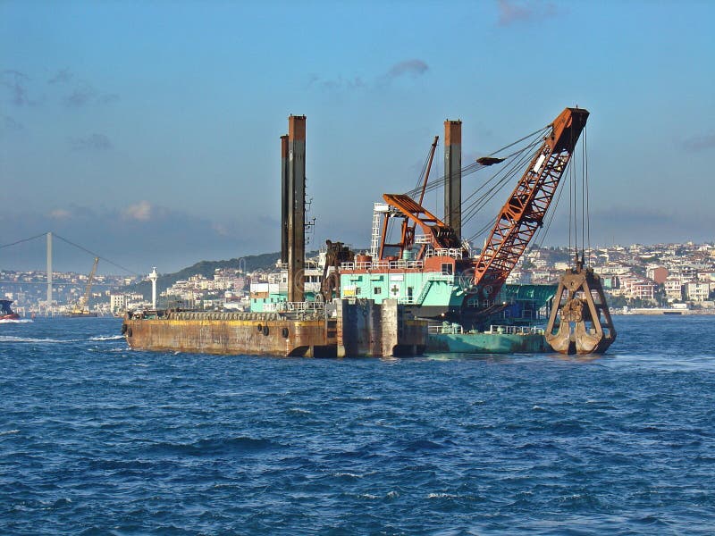 Dredging boat stock image. Image of boat, industrial - 20911925