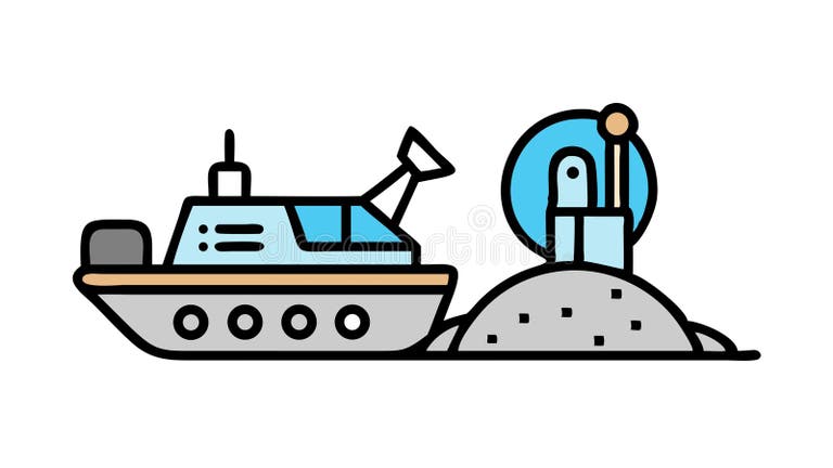 Dredging Machine, Construction and Earth Moving Equipment, Vector ...