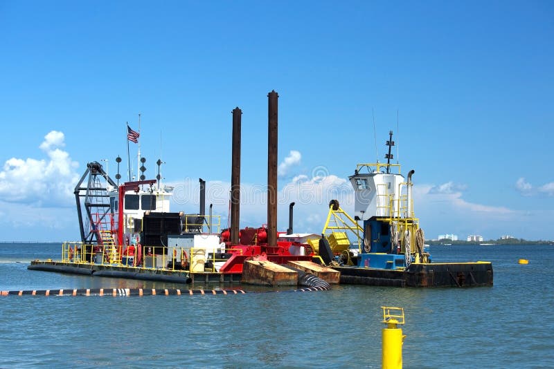 Dredging and Multi Purpose Boat Work Together on the Gulf of Mexico ...
