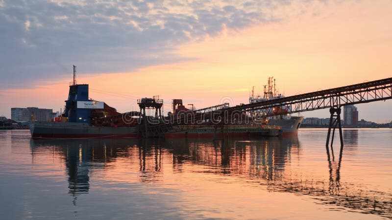 Dredging Ship on Delaware River by Philadelphia Editorial Image - Image ...