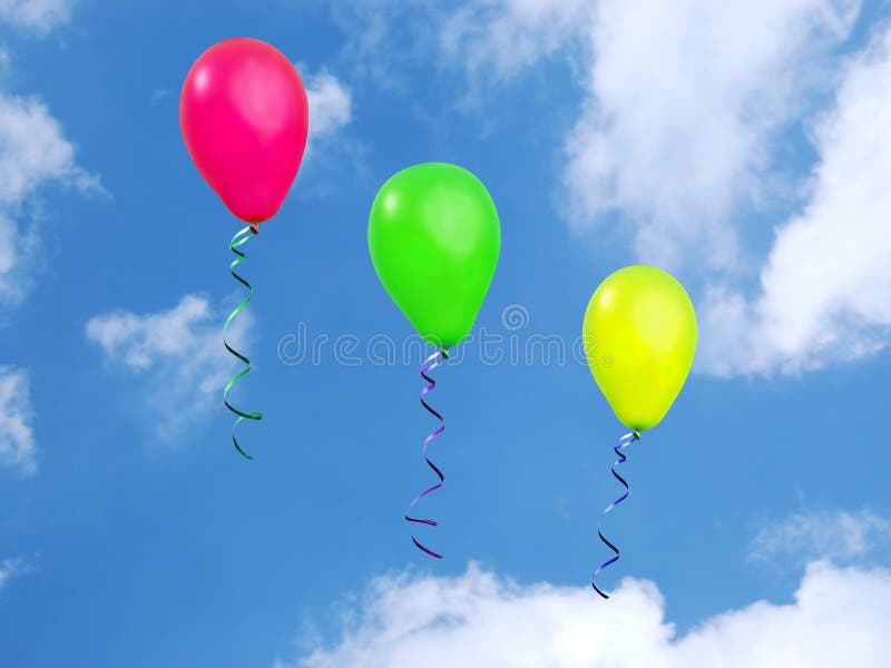 Bunte Ballone stockfoto. Bild von jahr, getrennt, feiern - 7643802