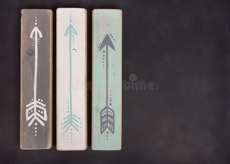 Ein Handgemalter Pfeil Auf Einer Tafel Stockbild - Bild von tafel ...