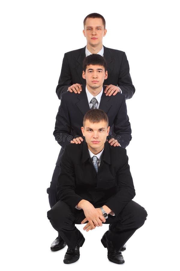 Drei Junge Geschäftsmänner Nacheinander Stockbild - Bild von lebensstil ...