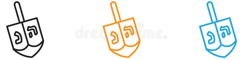 Dreidel Icon Vector Logo Set Collection for Web App Ui Stock Vector ...