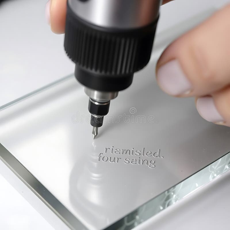 A Dremel Tool with a Diamond Bit Attachment Working on Fine Glass ...