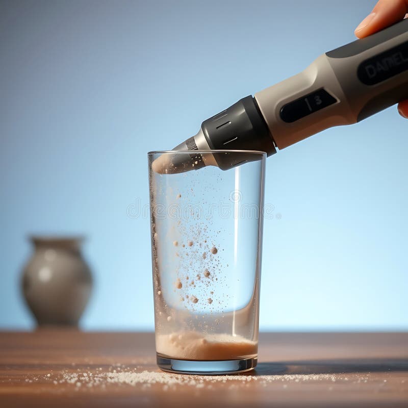 A Dremel Tool Sanding the Edge of a Glass Vase with Fine Particles ...