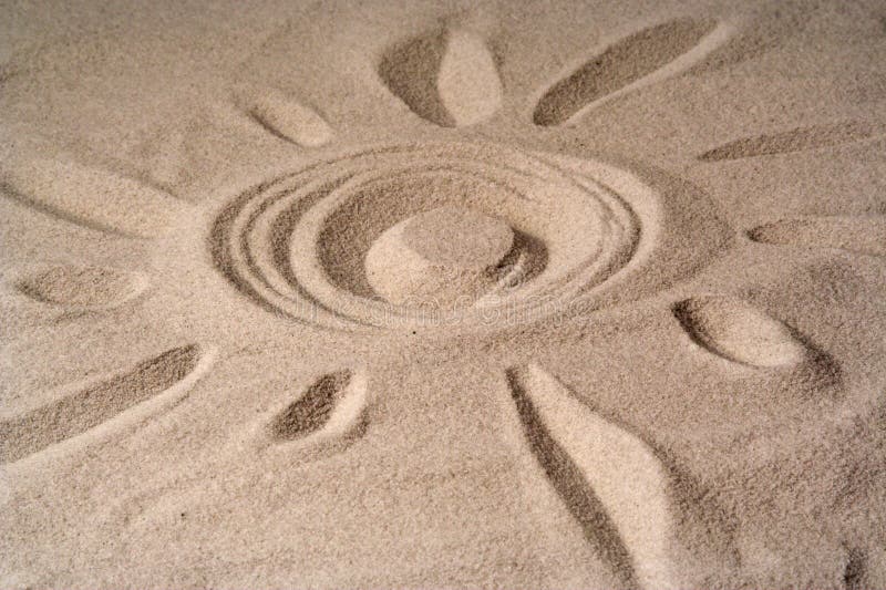 Drenaje De Un Sol En La Arena Imagen de archivo - Imagen de concepto ...