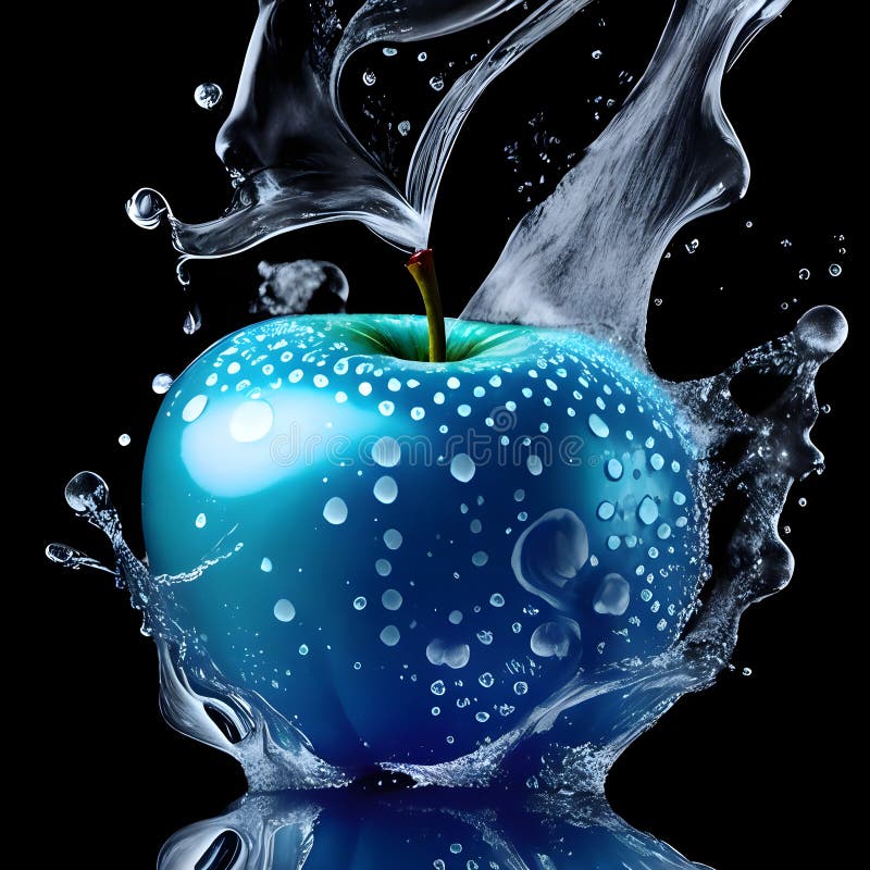 Drenched Apple, Generative AI Stock Illustration - Illustration of ...