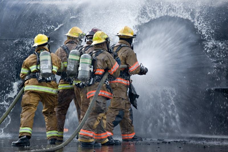 Firefighter Teamwork stock photo. Image of platoon, work - 3079644