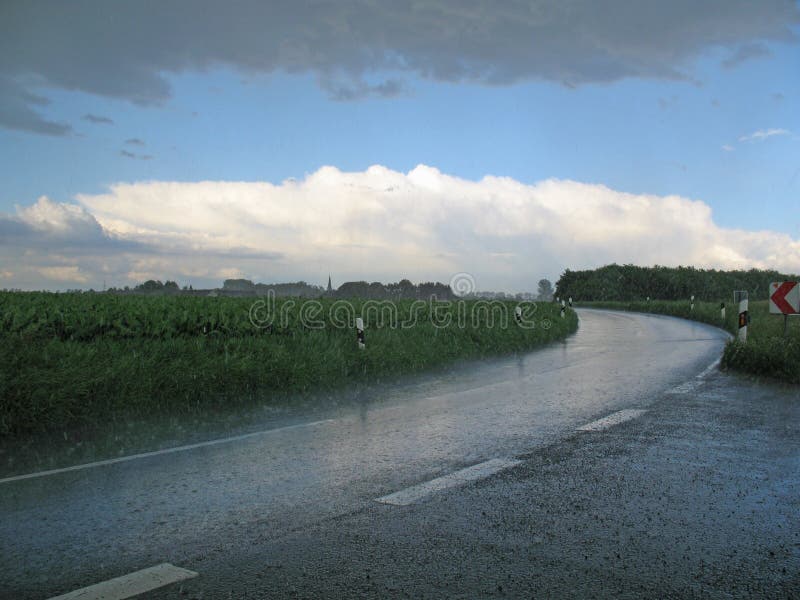 Drenching rain stock photo. Image of clouds, rainy, blue - 13538960