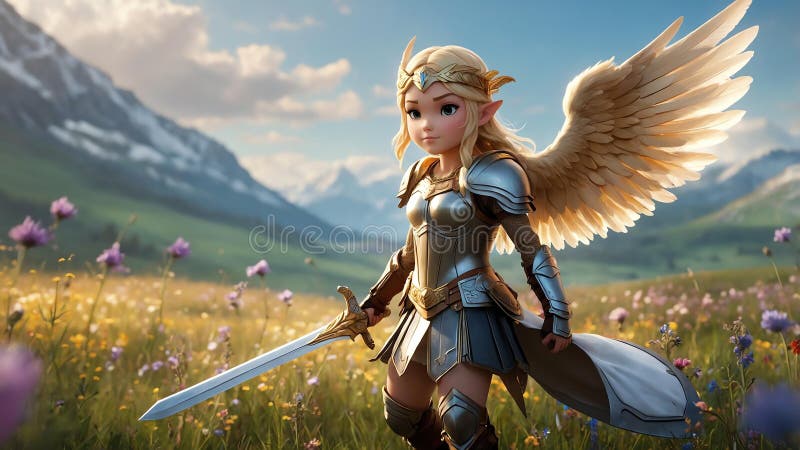 Cute Valkyrie Stock Illustrations – 91 Cute Valkyrie Stock ...