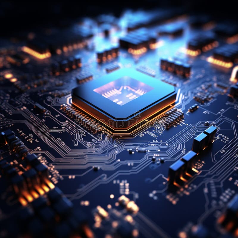 3Drendering Circuit Board Background, Intricate Connections in ...